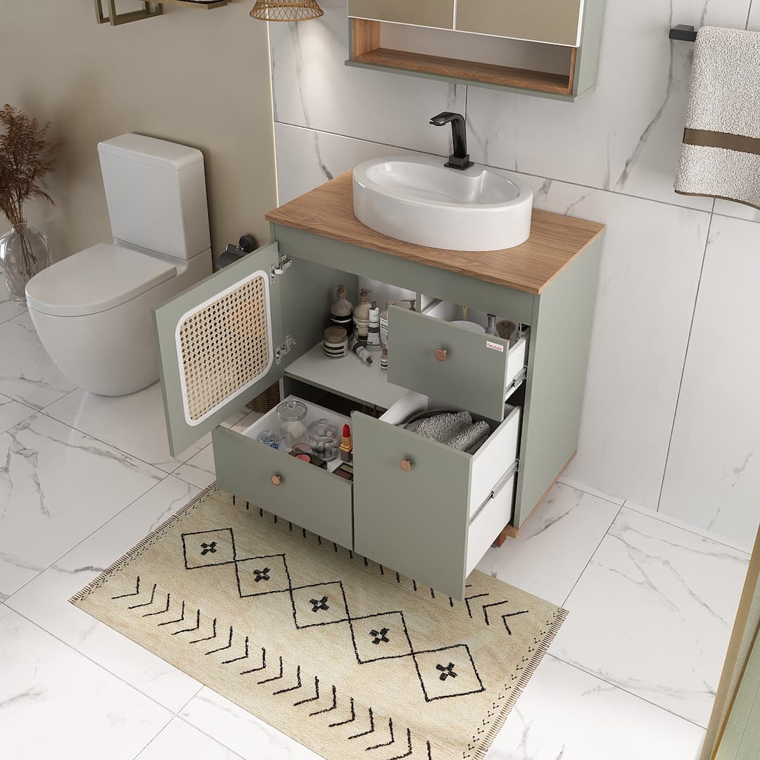 Júlia com Painel 78cm - Fabribam Gabinetes Para Banheiro